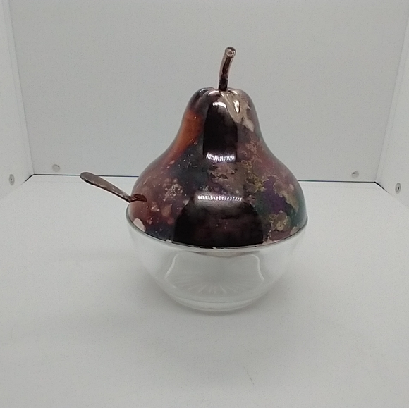 Queen Anne | Dining | Vintage Queen Anne Silverplate Glass Pear Jam ...